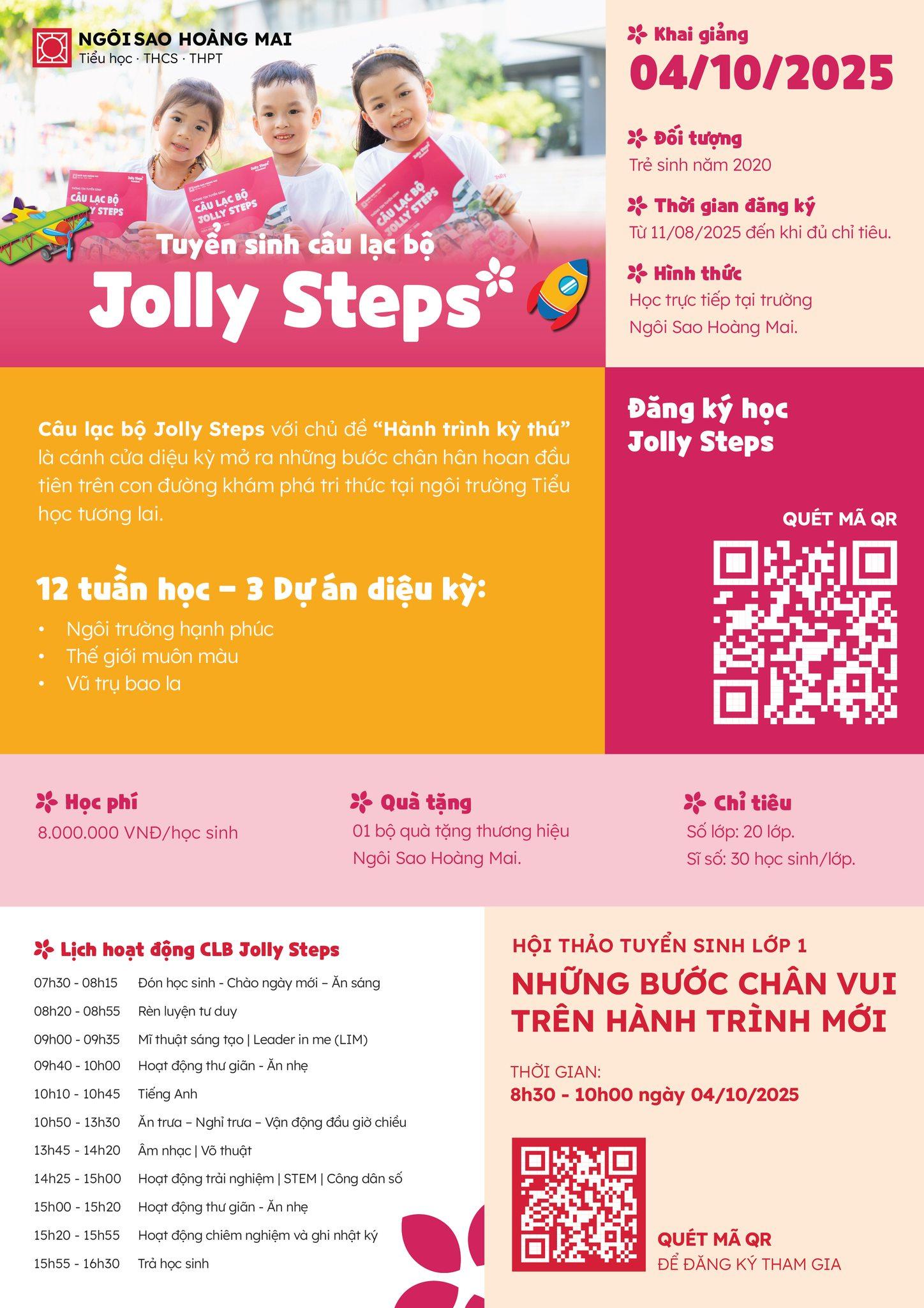 JOLLY STEPS 2026 – BƯỚC ĐỆM QUAN TRỌNG ĐỂ VÀO LỚP 1